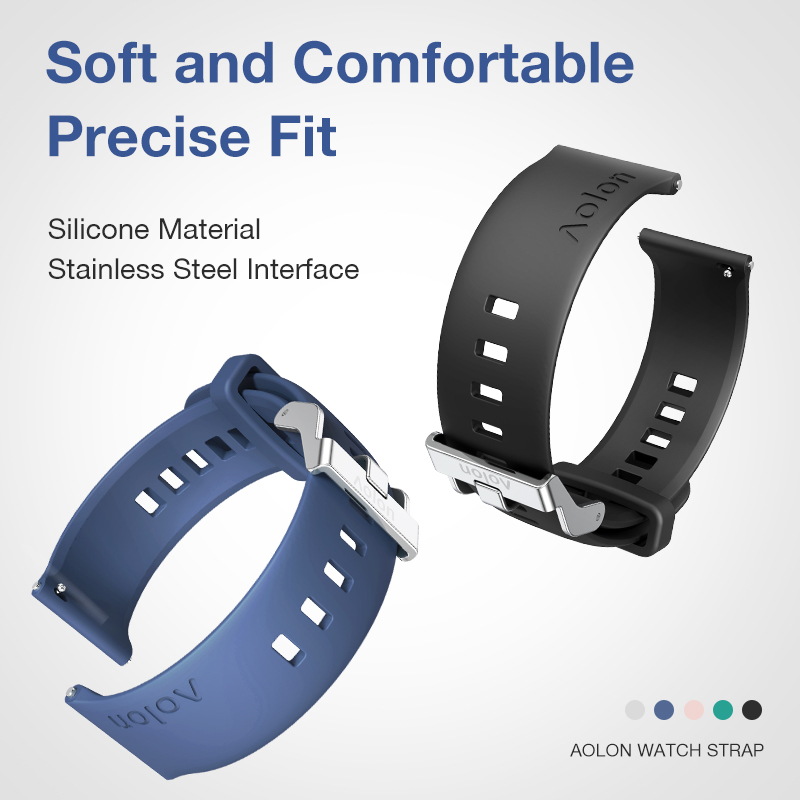 Aolon Smart Watch Strap 24mm Silicone Wristband For Foomlite Smartwatch ...