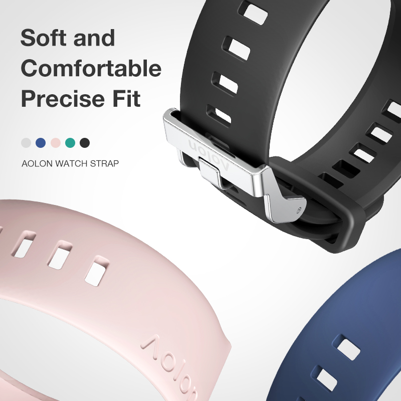 Aolon Smart Watch Strap 24mm Silicone Wristband For Foomlite Smartwatch ...