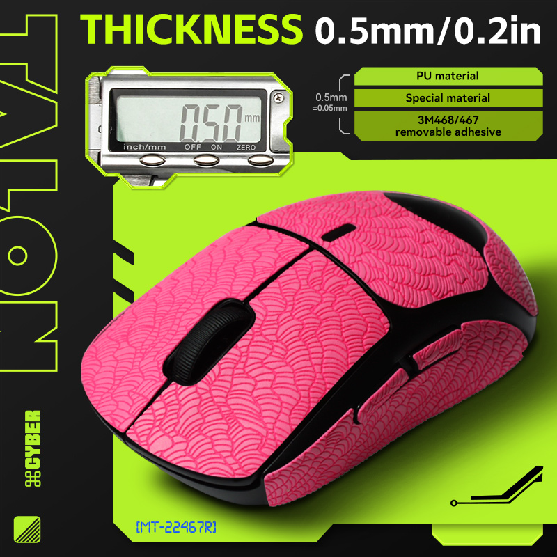 Pink TALONGAMES Mouse Grip Tape For Logitech Gpro Wireless/GPW Mouse ...