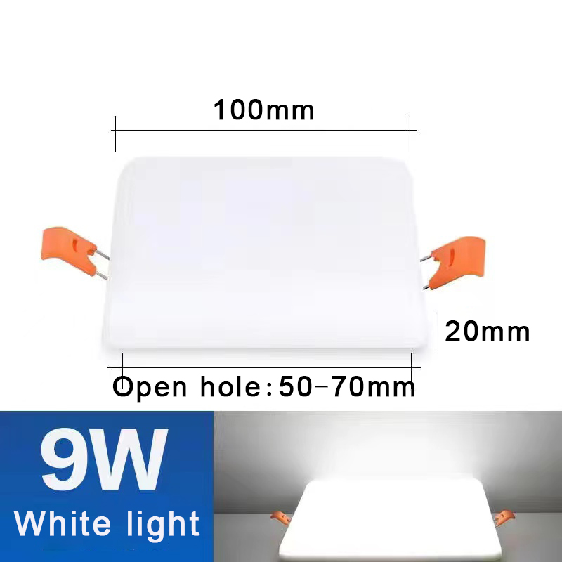 Pin Light Borderless LED Downlight Round Square Recessed Ceiling light ...