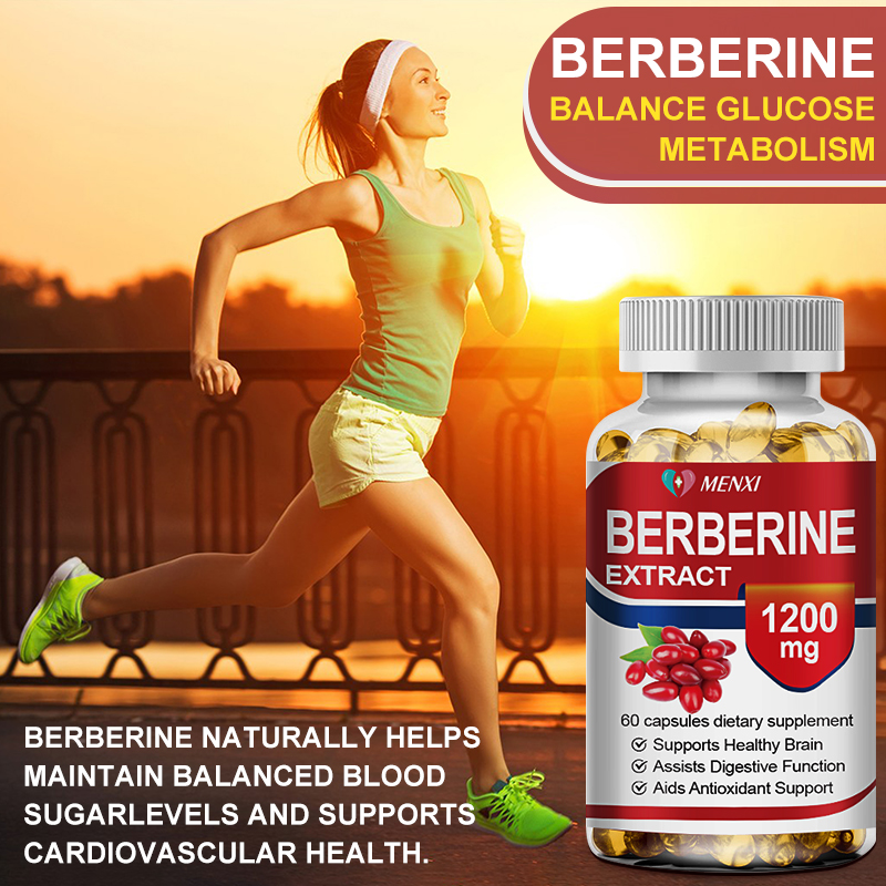 MENXI Premium Berberine Capsule HCL Extract 1200mg, Healthy Cholesterol ...