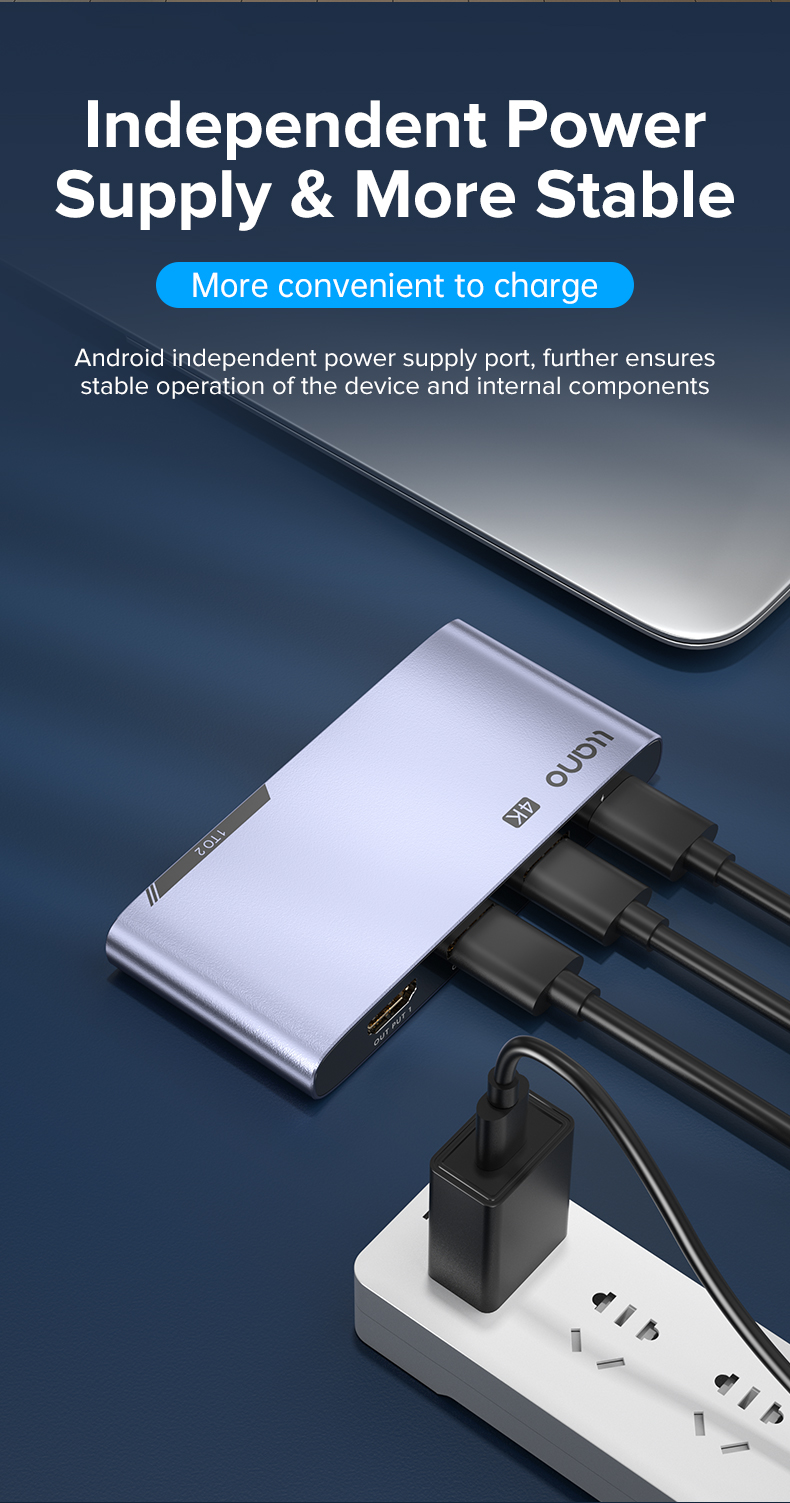 Llano HDMI Splitter 1 in 2 Out, 4K@30Hz HDMI Splitter for Dual Monitors ...