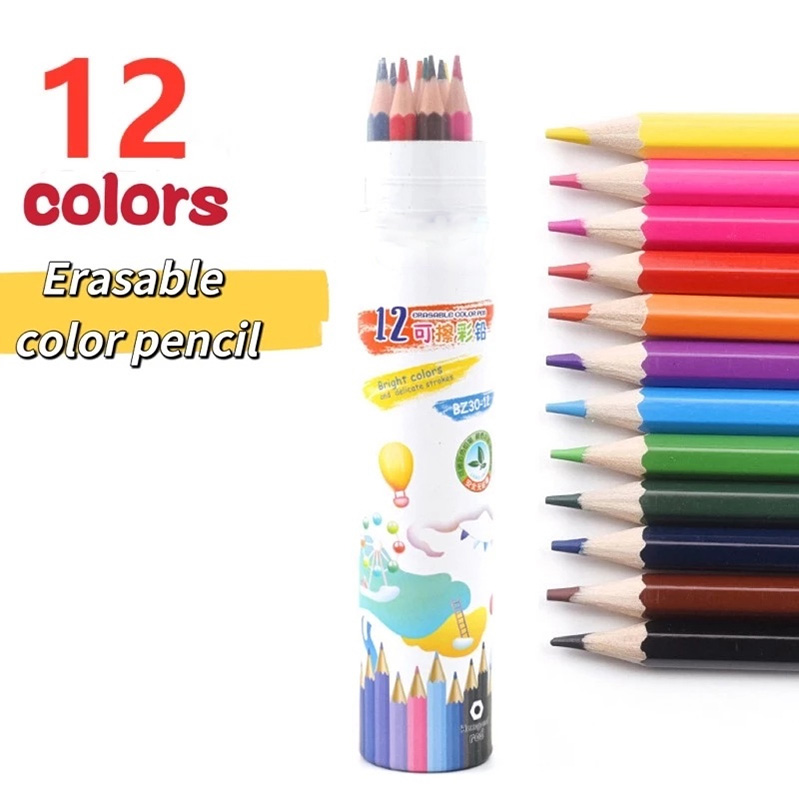 Colored Pencils Set 12/24/36/48 Colors Erasable Sketching Color Pen Set ...