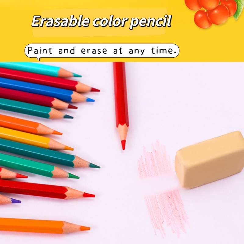 Colored Pencils Set 12/24/36/48 Colors Erasable Sketching Color Pen Set ...