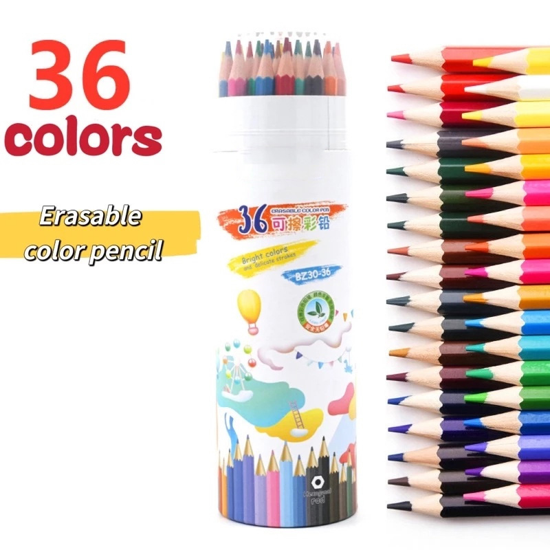 Colored Pencils Set 12/24/36/48 Colors Erasable Sketching Color Pen Set ...
