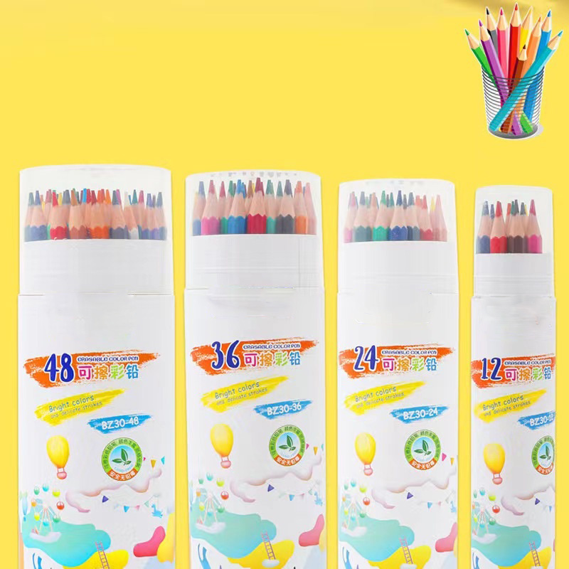 Colored Pencils Set 12/24/36/48 Colors Erasable Sketching Color Pen Set ...