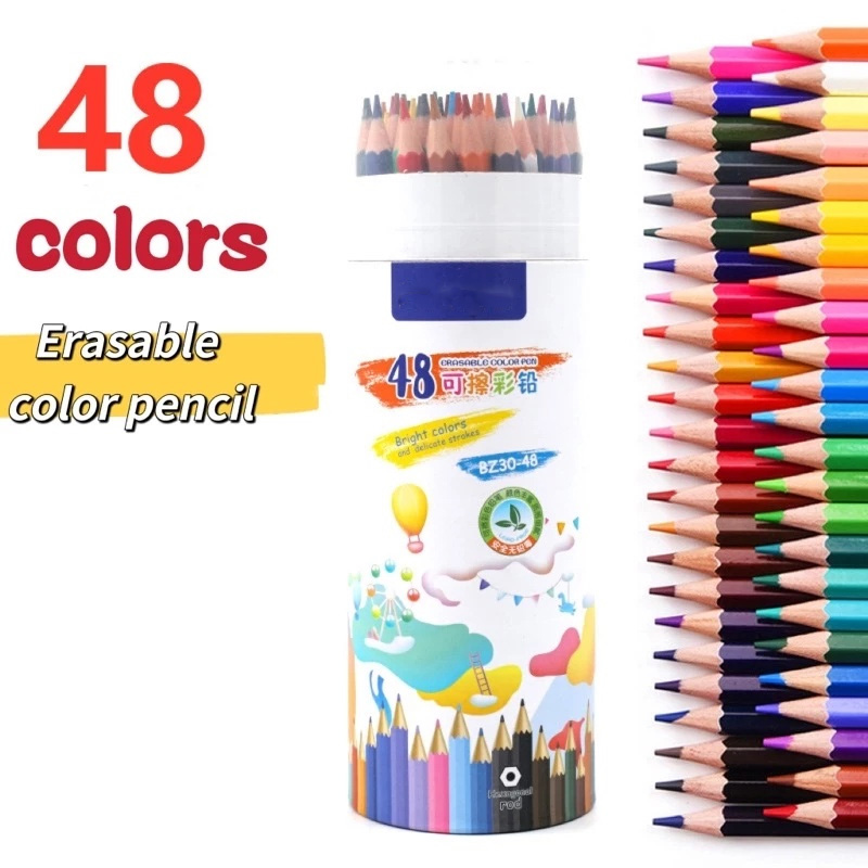 Colored Pencils Set 12/24/36/48 Colors Erasable Sketching Color Pen Set ...