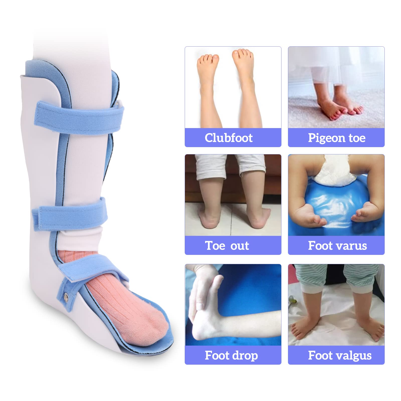 Kids AFO Drop Foot Brace for Child Toddler Ankle Foot Orthosis ...