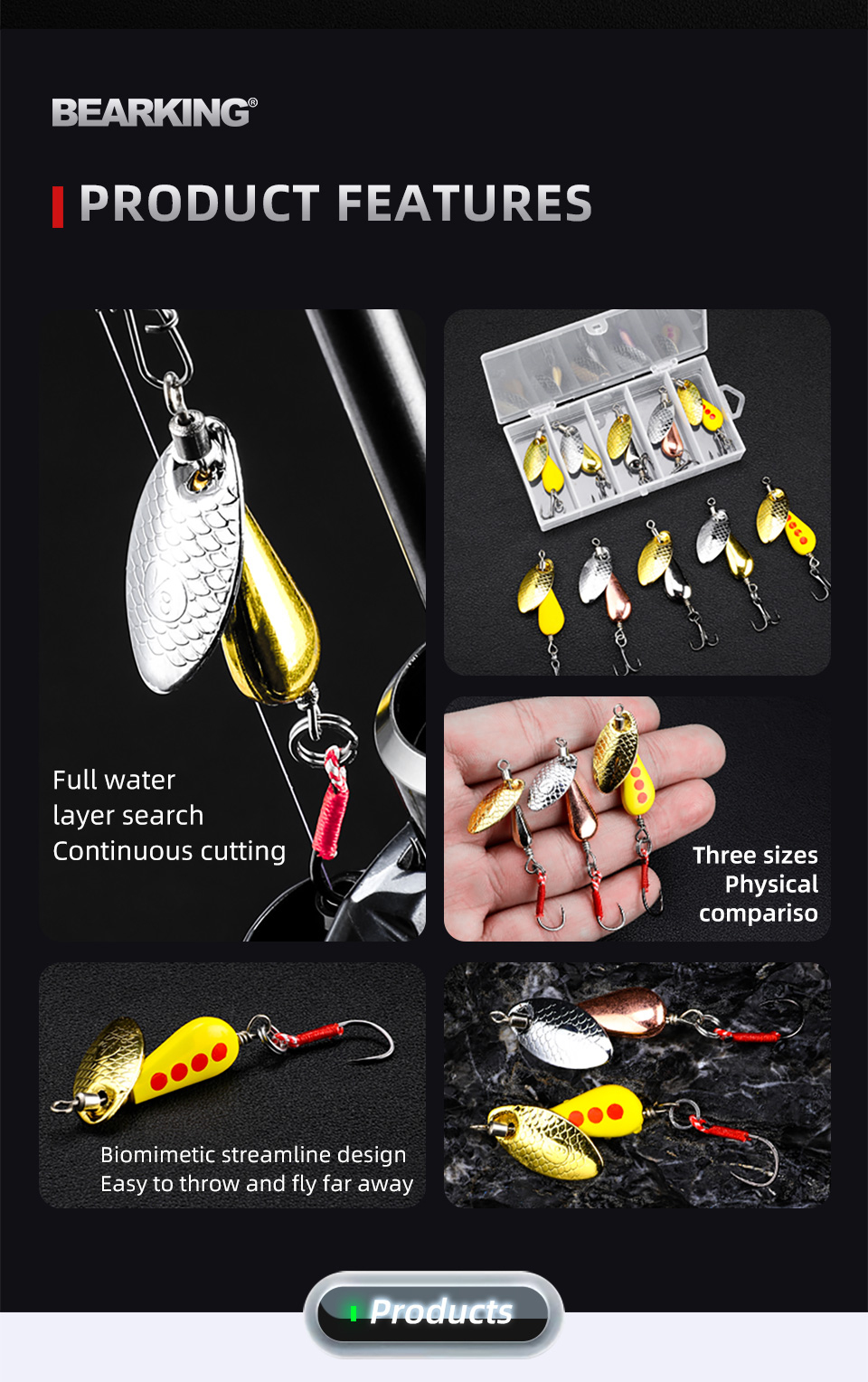 Bearking Lure Set - Swirling Sunflower Seed Design with Glitter, Single ...
