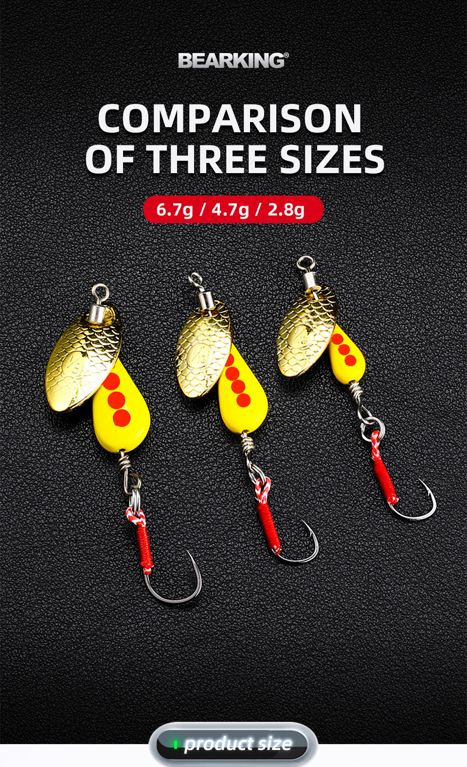 Bearking Lure Set - Swirling Sunflower Seed Design with Glitter, Single ...