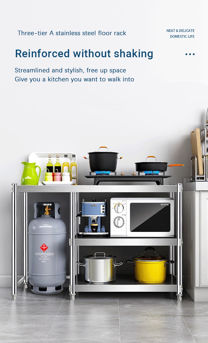 【COD】BBG Stainless Steel Kitchen Gas Rack Kitchen Stove Bench 2 Stove ...