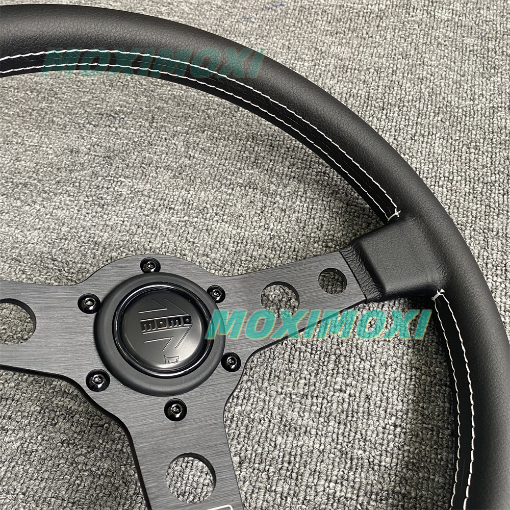 New spot MOMO Prototipo black buttons Style pu Leather Racing Sport ...