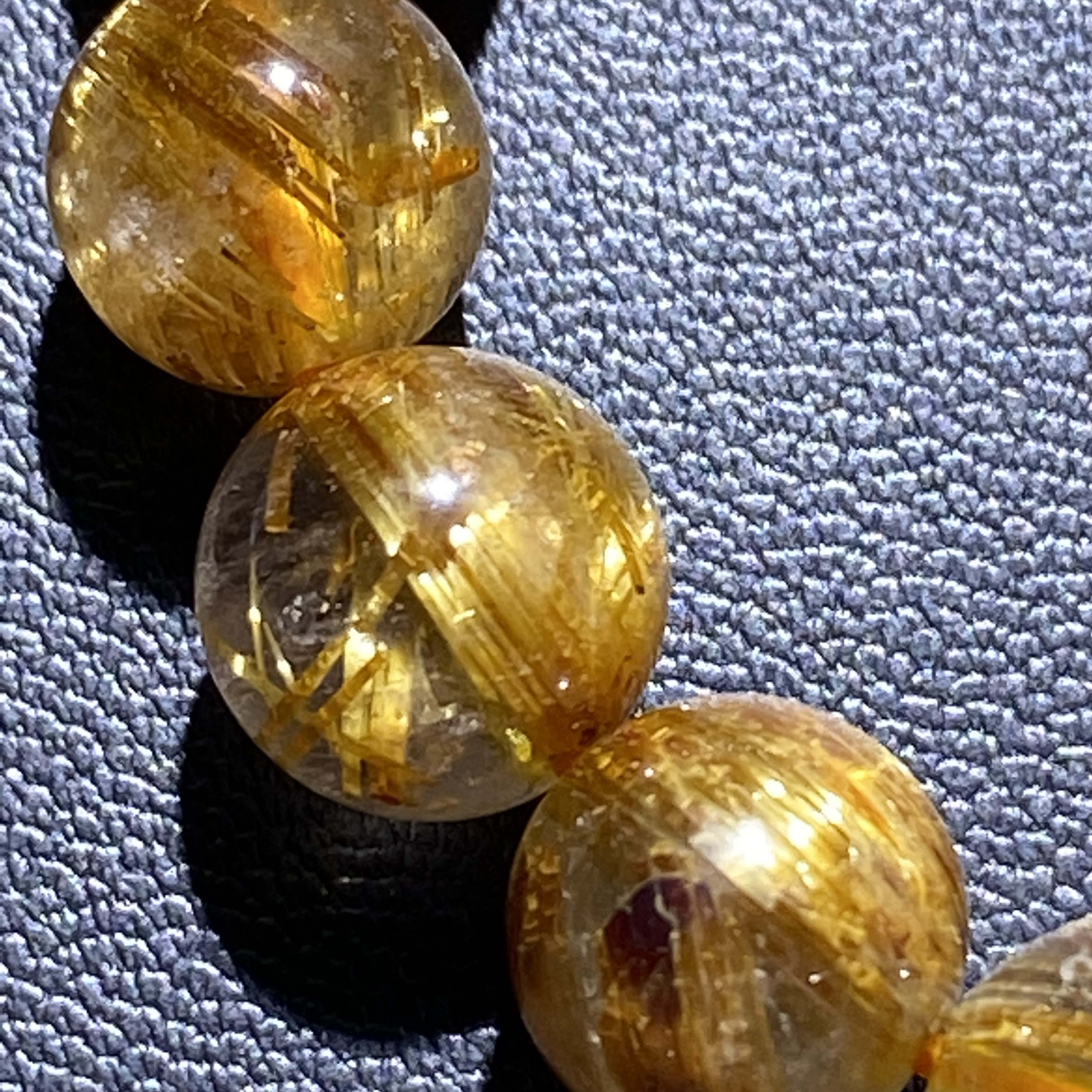 HANLE natural high quality titanium golden-rutilated quartz bracelet ...