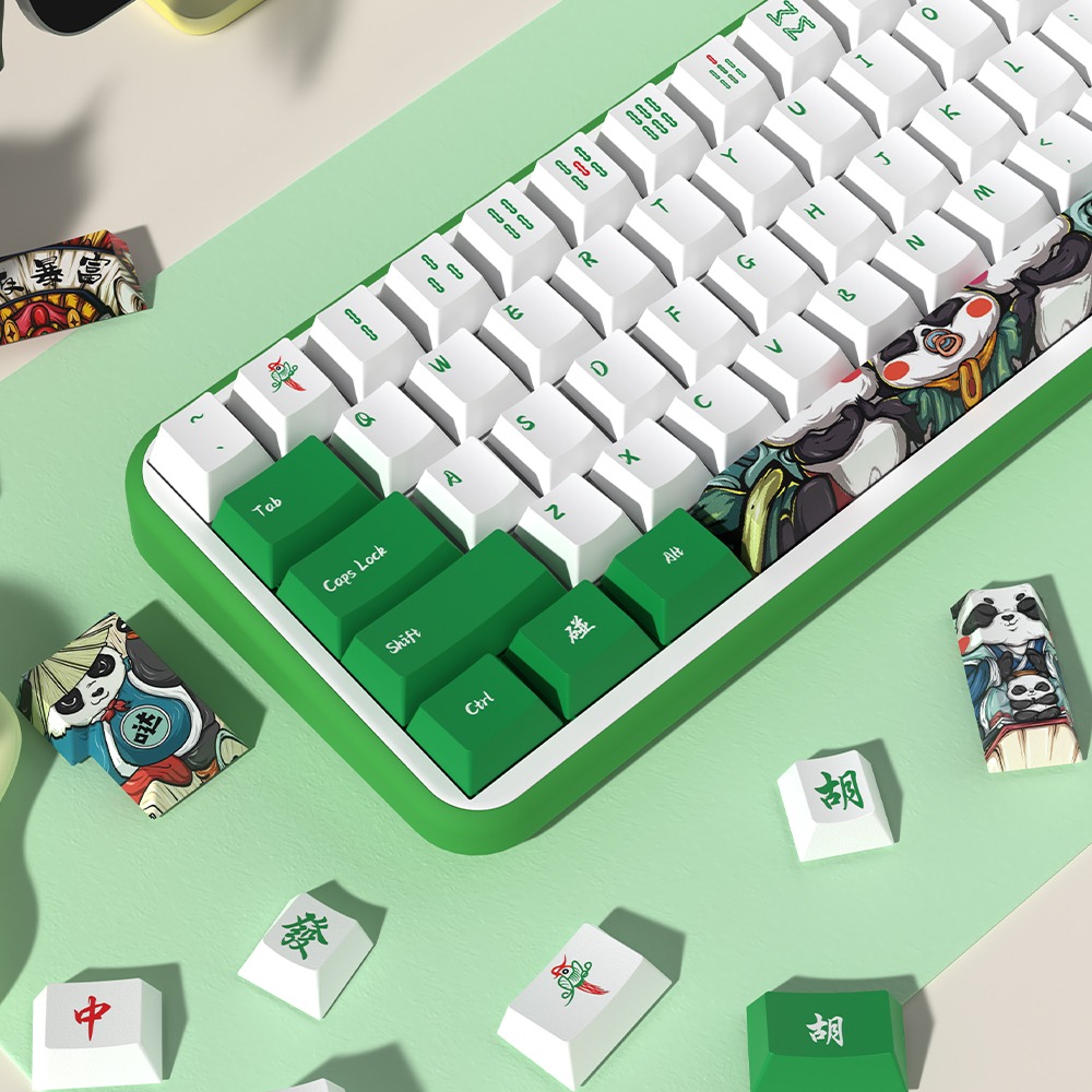 Gambling Saint Sparrow God Mahjong Keycap Cherry Profile PBT Five-sided ...