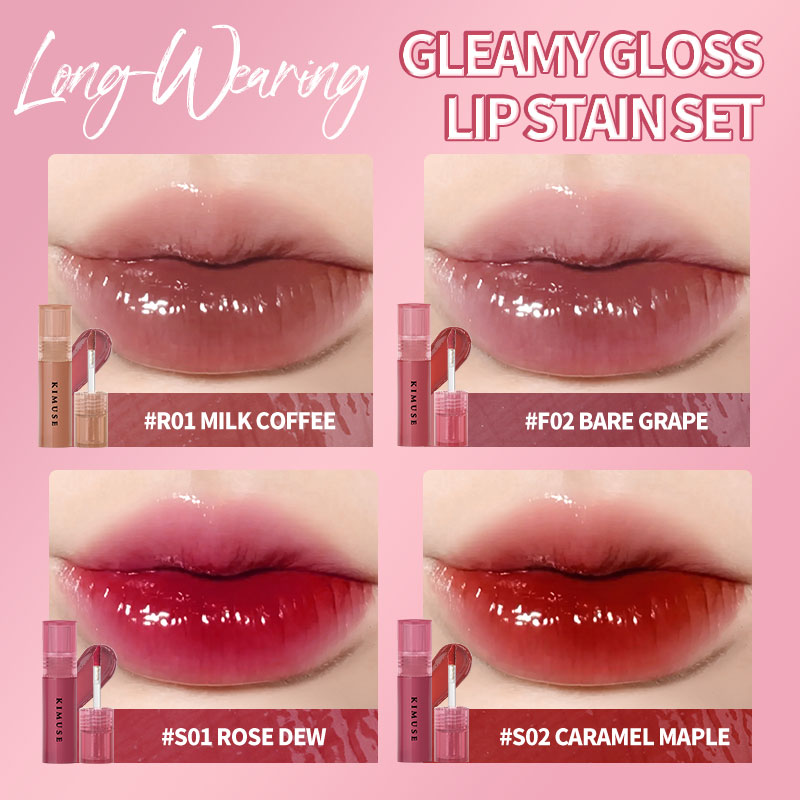 KIMUSE Liquid Lipstick Set Long lasting Waterproof Lip Tint Lipgloss ...