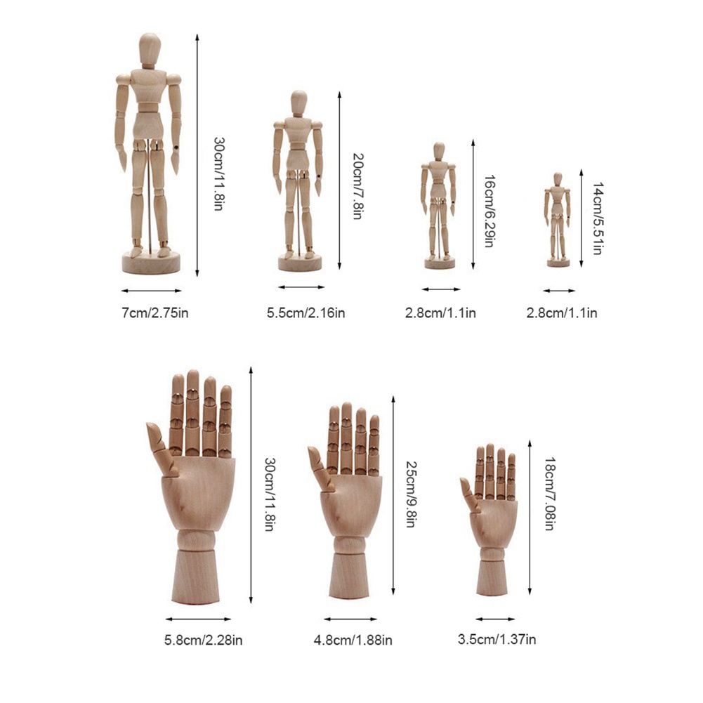 Artist Movable Limbs Male Wooden Toy Figure Model Mannequin Art Sketch ...
