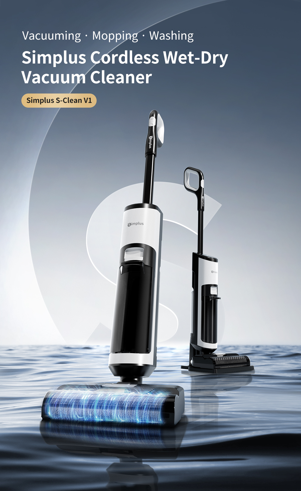 Simplus Wet & Dry Vacuum Cleaner Cordless Vacuum Cleaner 2 in 1 ...