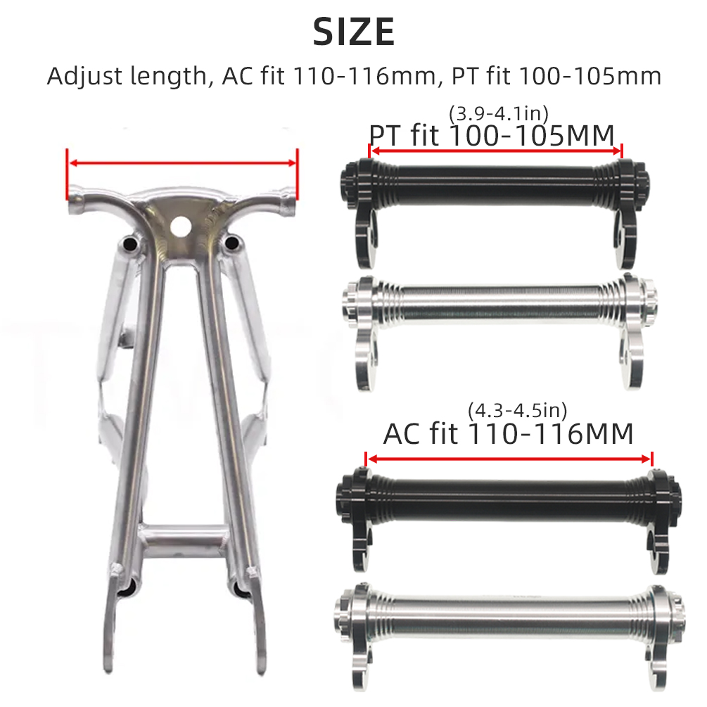TWTOPSE Bike Easy Wheel Extension Rod For Brompton A C P T Line Folding ...