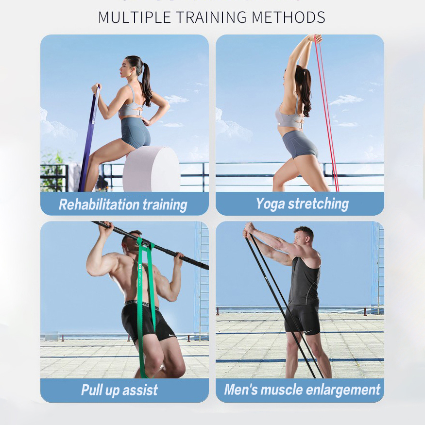 Resistance Band Stretch Resist Yoga Band Home Fitness Exercise ...