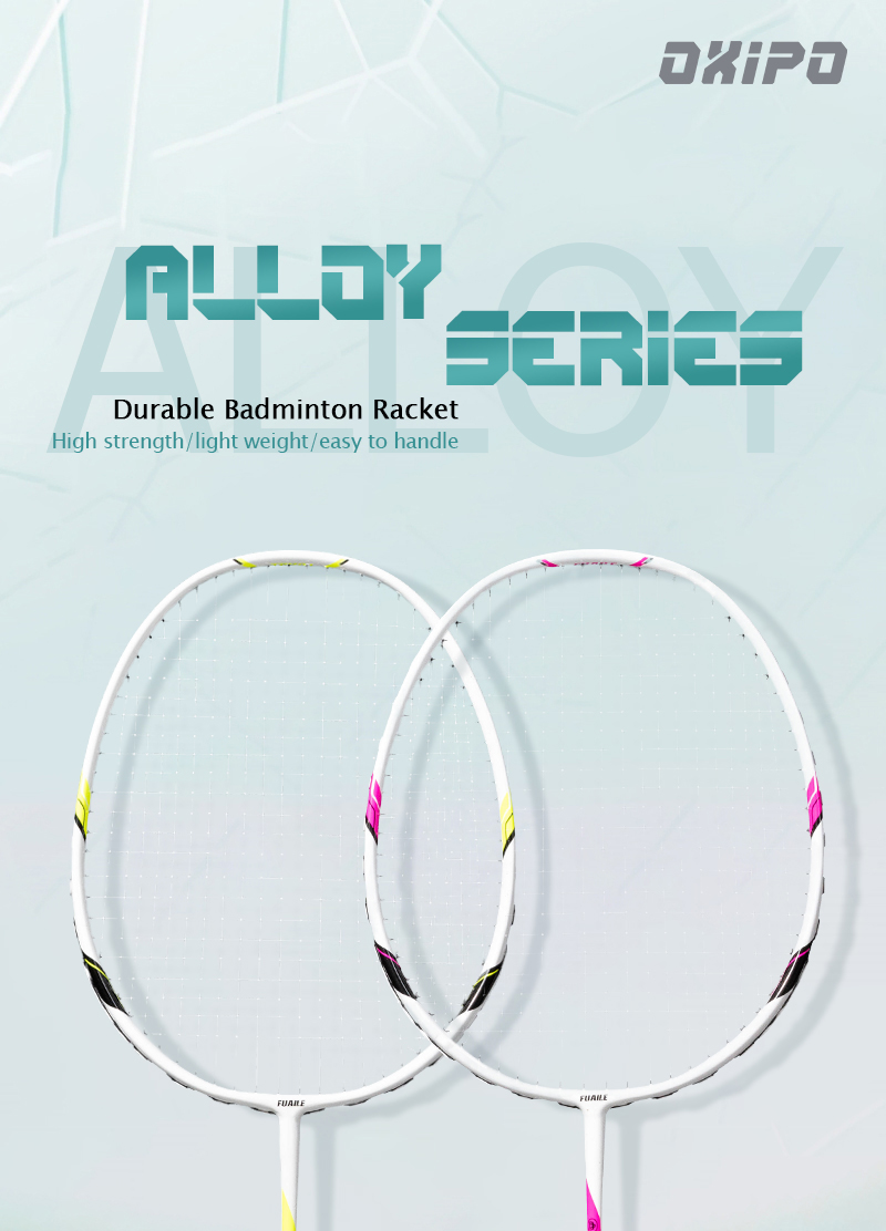 OXIPO New 5225【2Pcs+Bag】1U G5 Offensive Badminton Racket Original White ...
