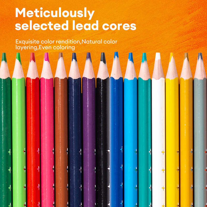 Deli 12/18/24 Color Pencil Set for Kids Long Color Pencils Set for ...