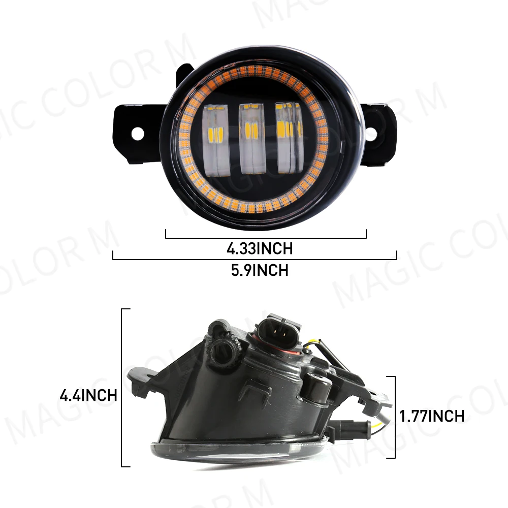 2 X Angel Eye Fog Light Assembly For Nissan X-Trail Rogue T32 2014 2015 ...