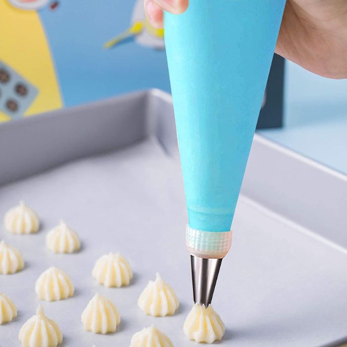 24Pcs/Set Kitchen Cream Pastry Bag+ Stainless Steel Nozzle Cake DIY ...