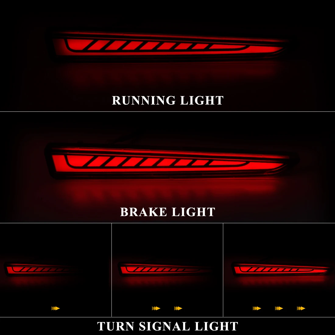Car Rear Bumper Light For Toyota Raize 2019 2020 2021 2022 Dynamic Turn ...