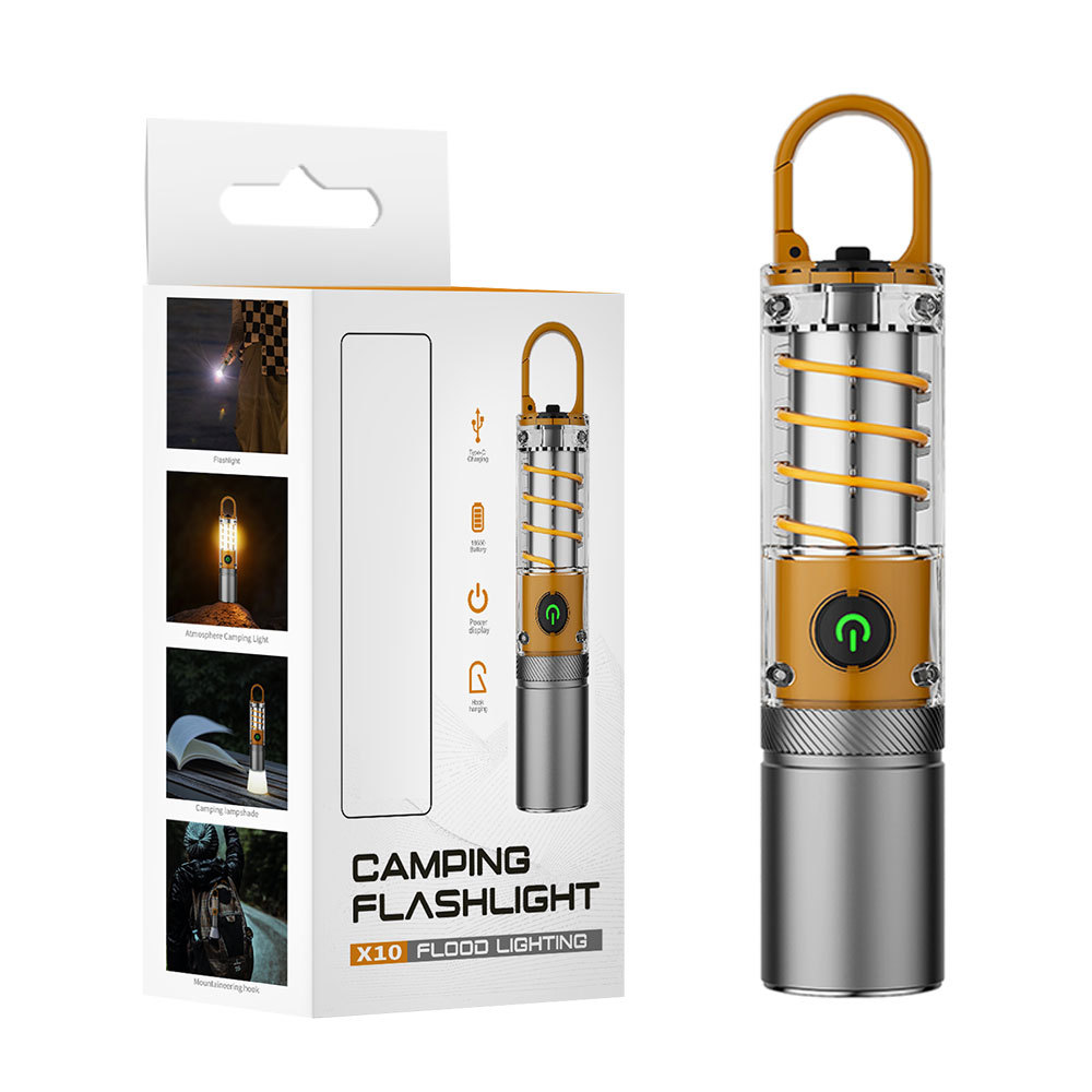 New TYPE-C rechargeable P50 flashlight multi-functional warm light side ...