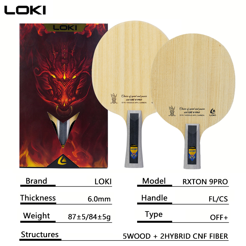 Original Loki Table Tennis Blade RXTON 3Pro/5Pro/9Pro (5Wood+2Carbon ...