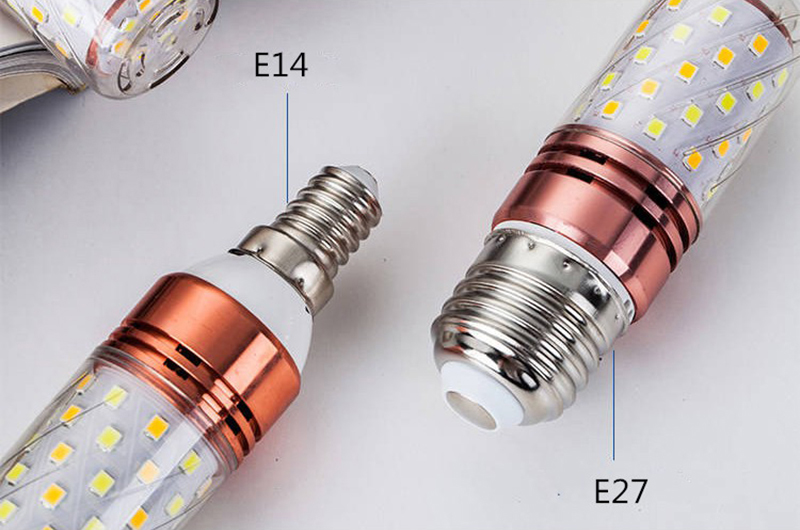 E14 E27 LED 12W 16W 18W Tri-color Lamp Light AC 220V Corn Bulb ...