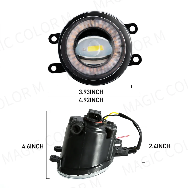 2 Pcs Angel Eye Fog Light For Toyota Highlander Kluger Avalon Prius C ...