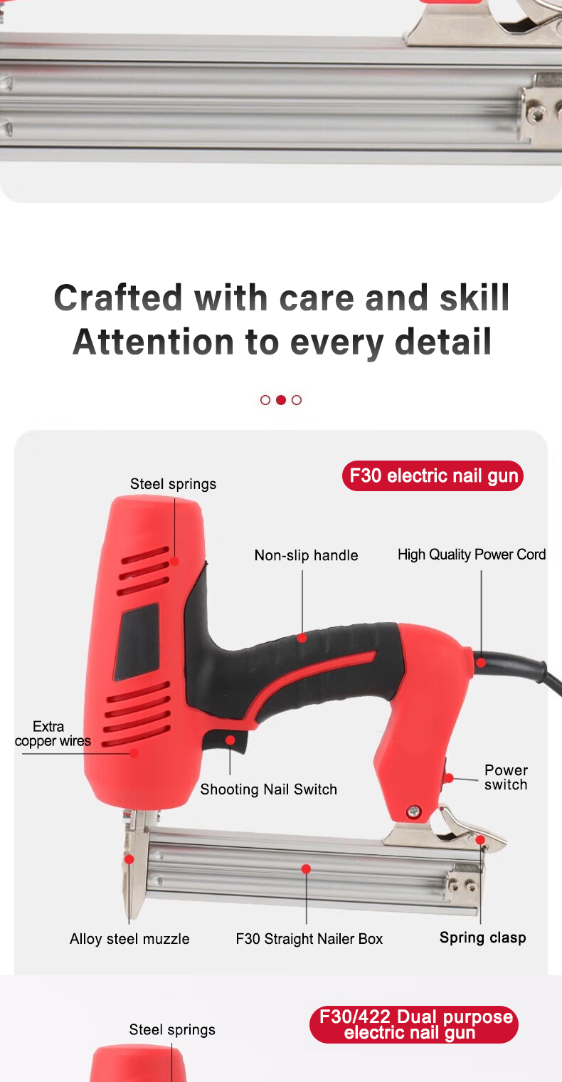 Electric Nail Gun /Electric Nail Tacker /Woodworking Nail Guns ...