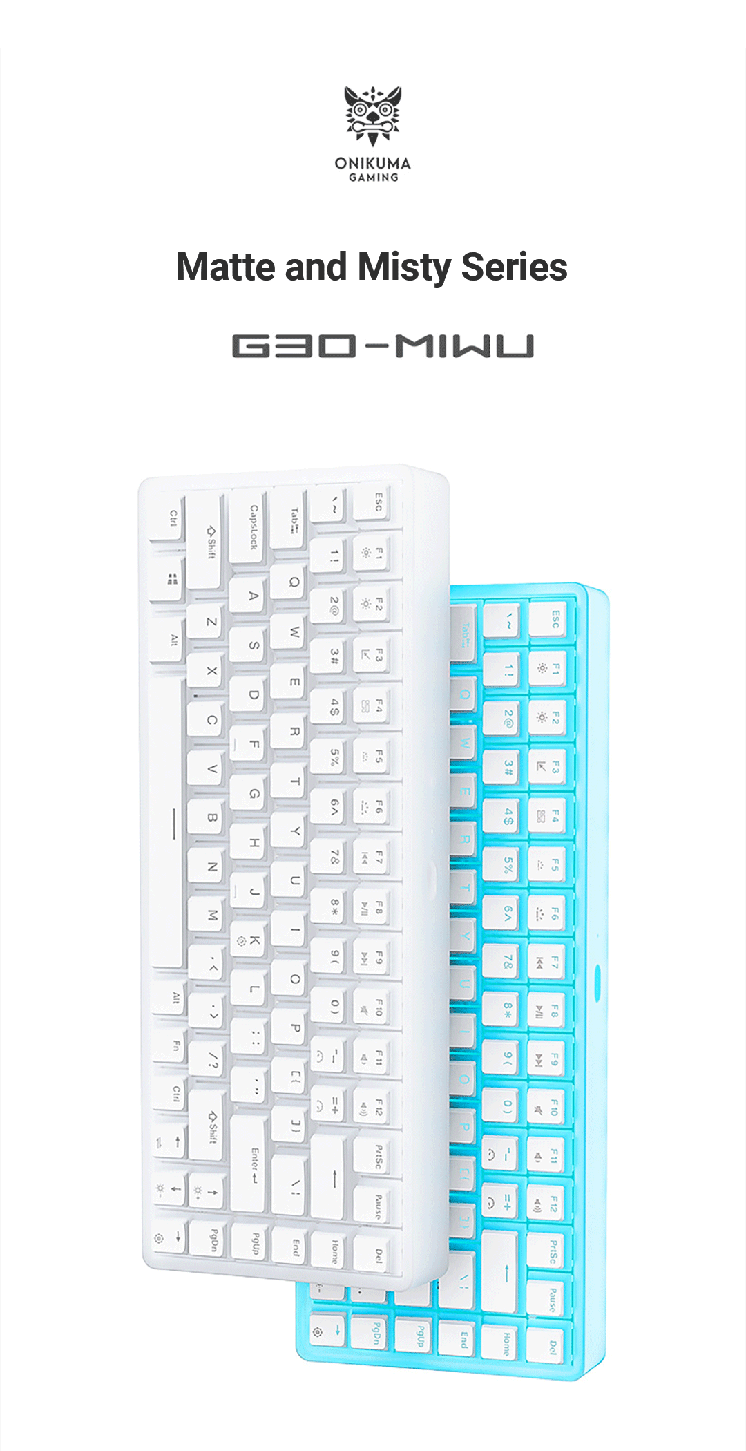 ONIKUMA Wired Mechanical Keyboard G30 With 16 Million Color RGB ...