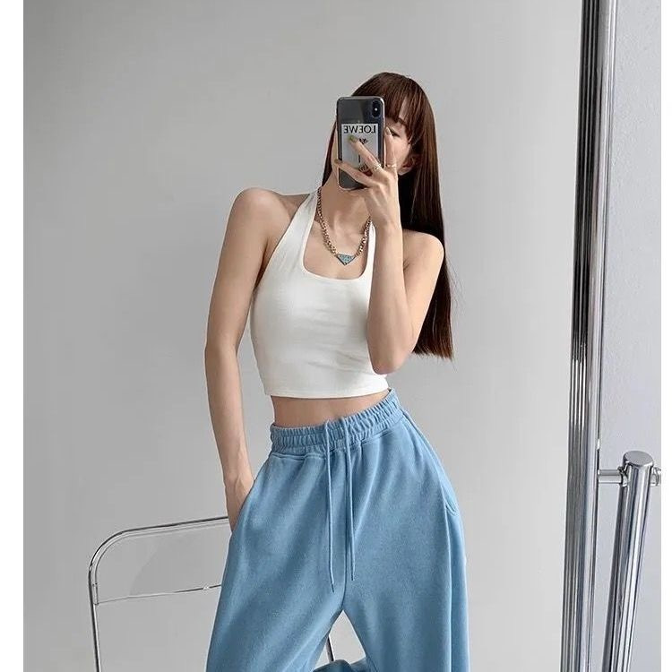 DOZW White holder Sexy Backless tank tops for women Streetwear ...