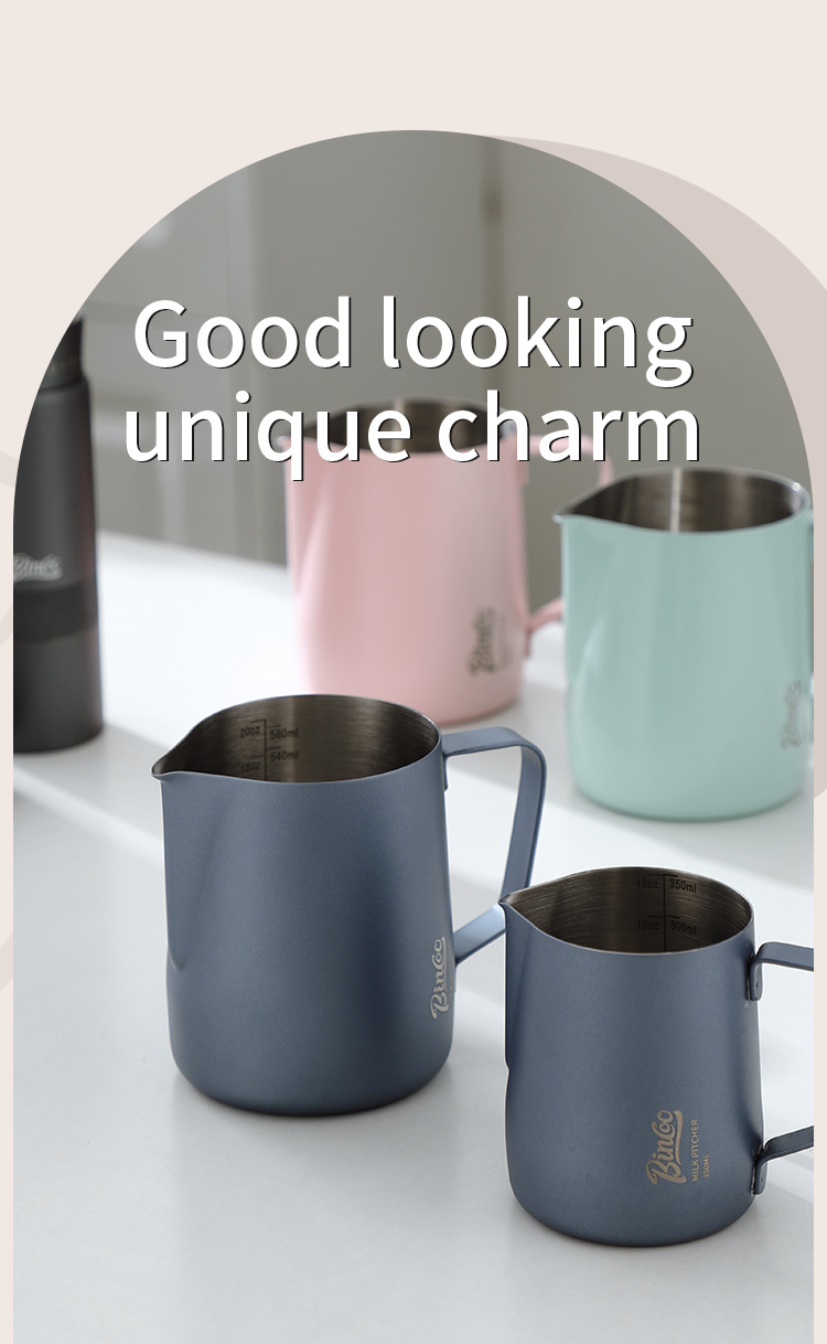 BINCOO Coffee Pull Flower Vat Milk Foam Jar Stainless Steel ...