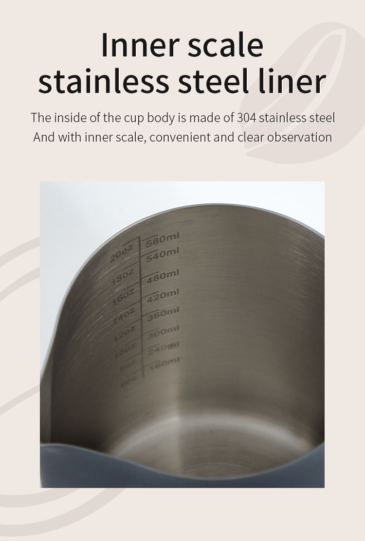 BINCOO Coffee Pull Flower Vat Milk Foam Jar Stainless Steel ...