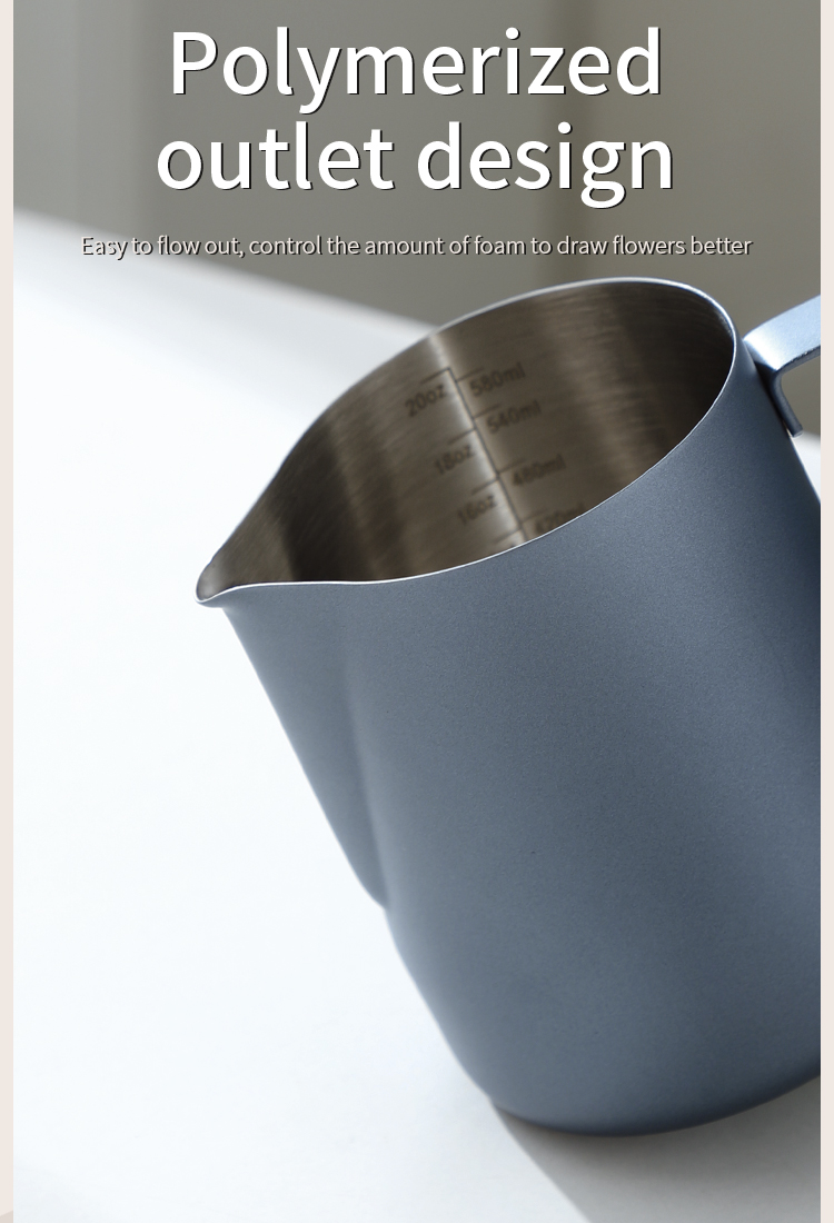 BINCOO Coffee Pull Flower Vat Milk Foam Jar Stainless Steel ...