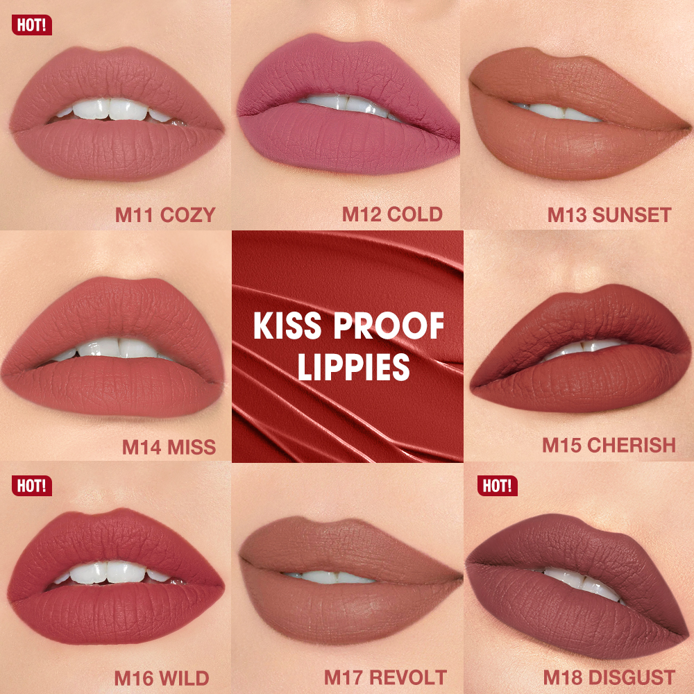 O.TWO.O Lipstick Misty Kiss Lock Color Matte Velvety Long Lasting 24H ...