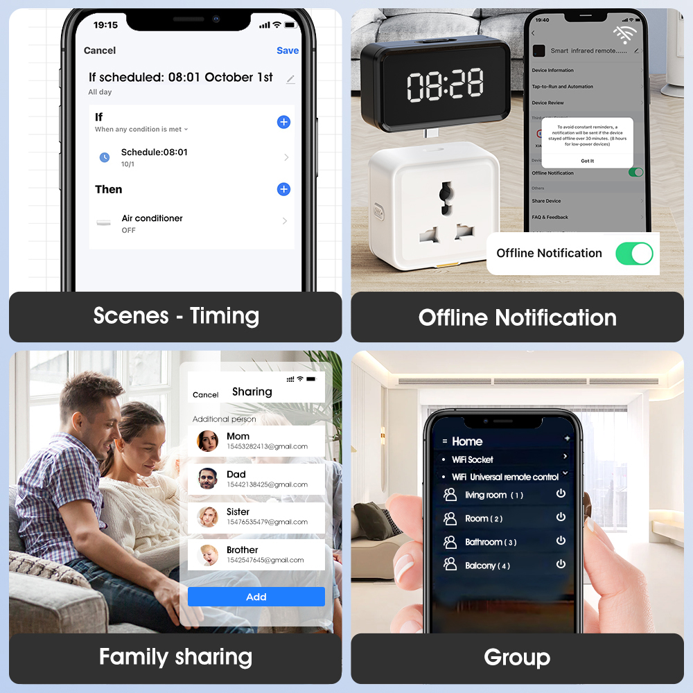 Smatrul Tuya Smart Home Wifi Bluetooth Ir Infrared Rf433 Remote Control