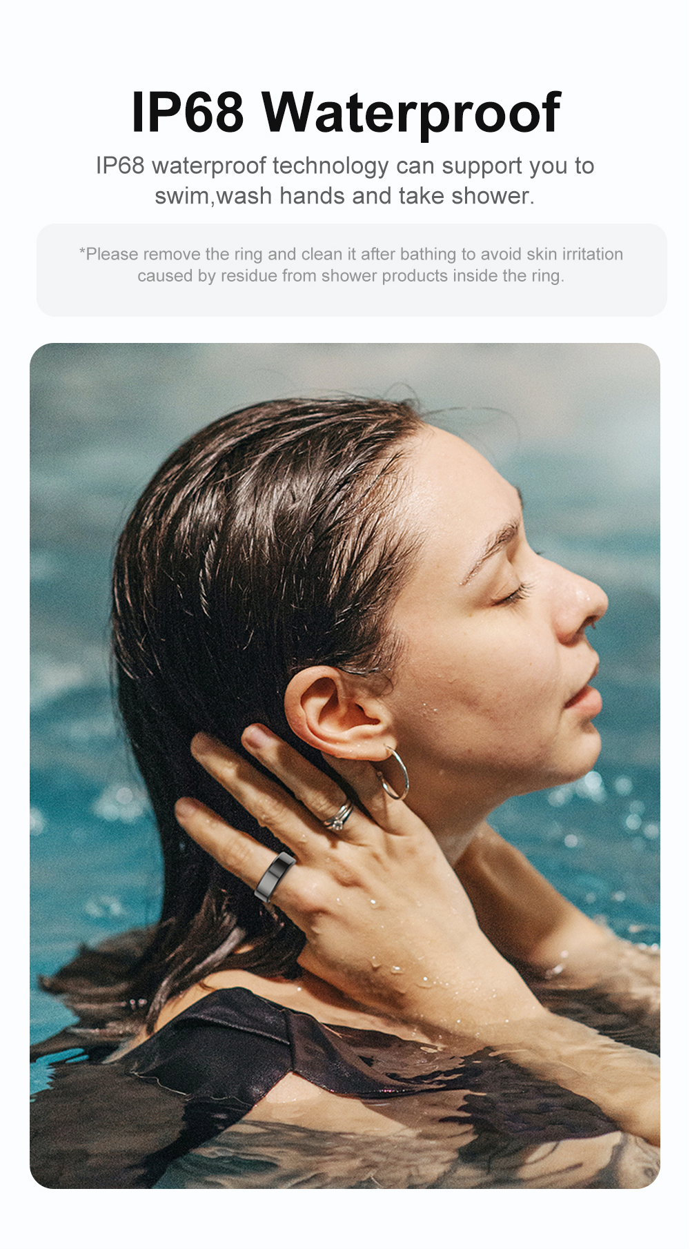 COLMI R02 Smart Ring Military Grade Titanium Steel Shell Health Monitoring IP68 & 3ATM ...