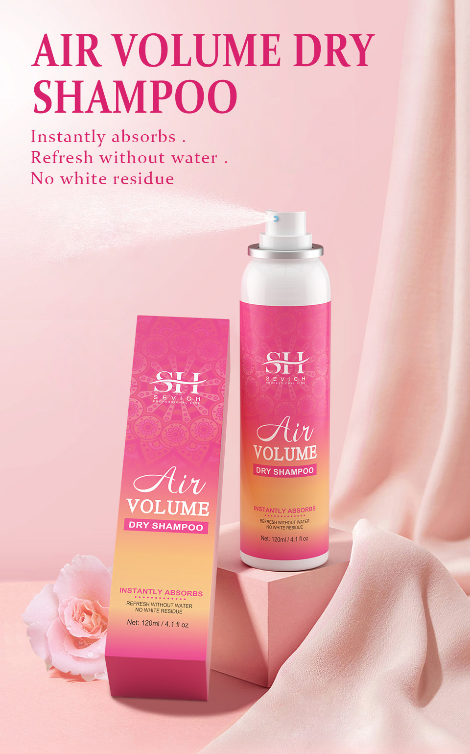 SEVICH Hair Volumizer Spray 120ml Dry Shampoo For Hair Woman12h Oil ...