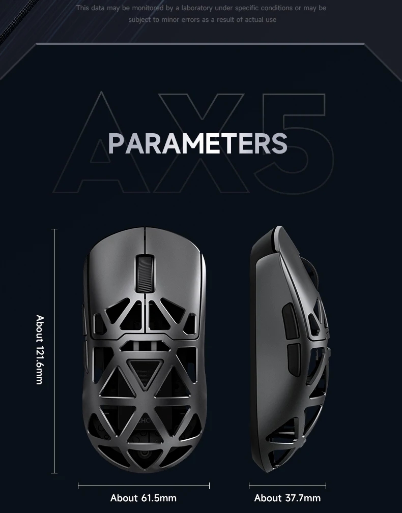 Mchose AX5 Magnesium alloy Wireless Mouse Paw3395 Sensor Nordic 52840 ...