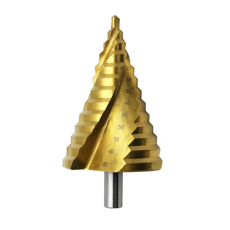 4241 Titanium plated triangular shank spiral fluted step drill 6-65MM ...