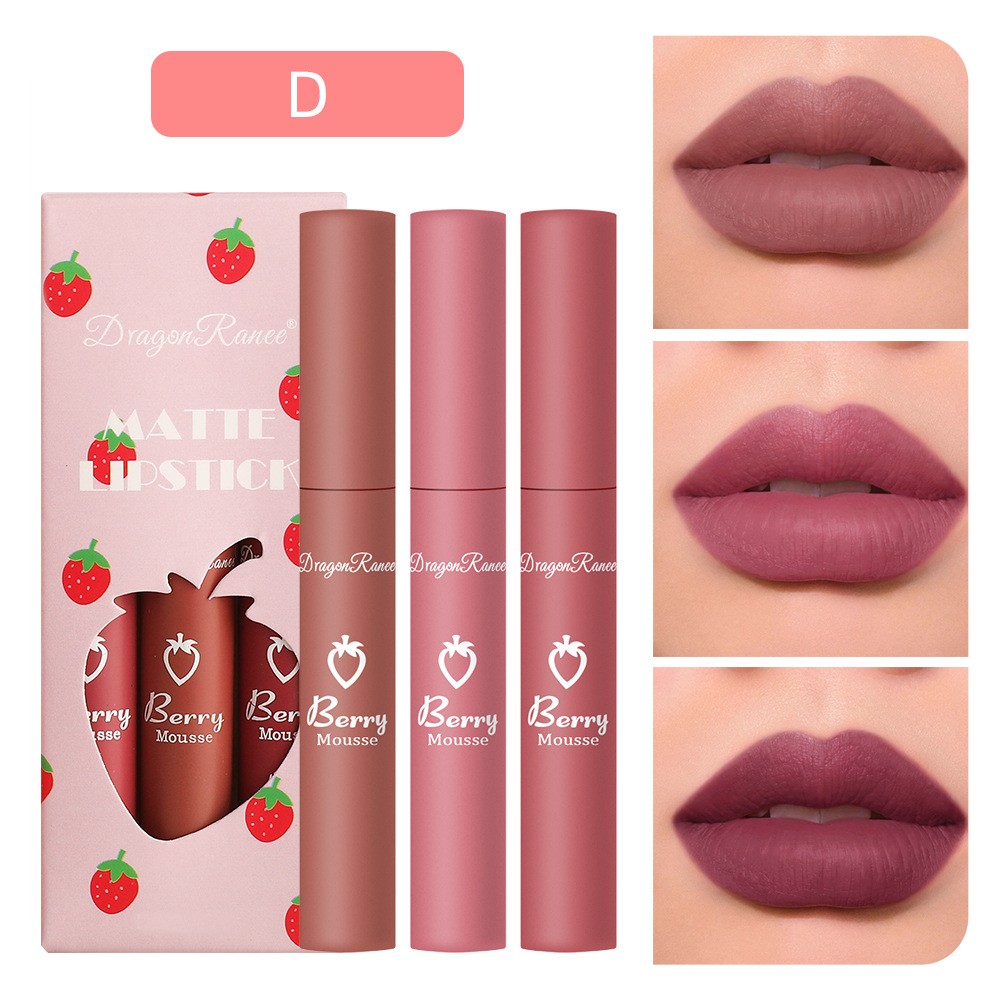 Dragon Ranee Long-Lasting Matte Lipstick Dewy Glass Finish Anti-Fade ...