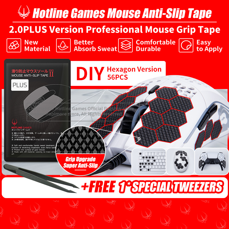 Hotline Games 2.0 PLUS Mouse Grip Tape,Universal DIY Version Non-slip ...
