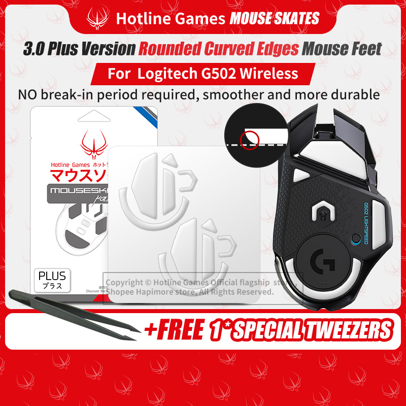 2 Sets Hotline Games 3.0 Plus Gaming Mouse Feet For Logitech G502 ...
