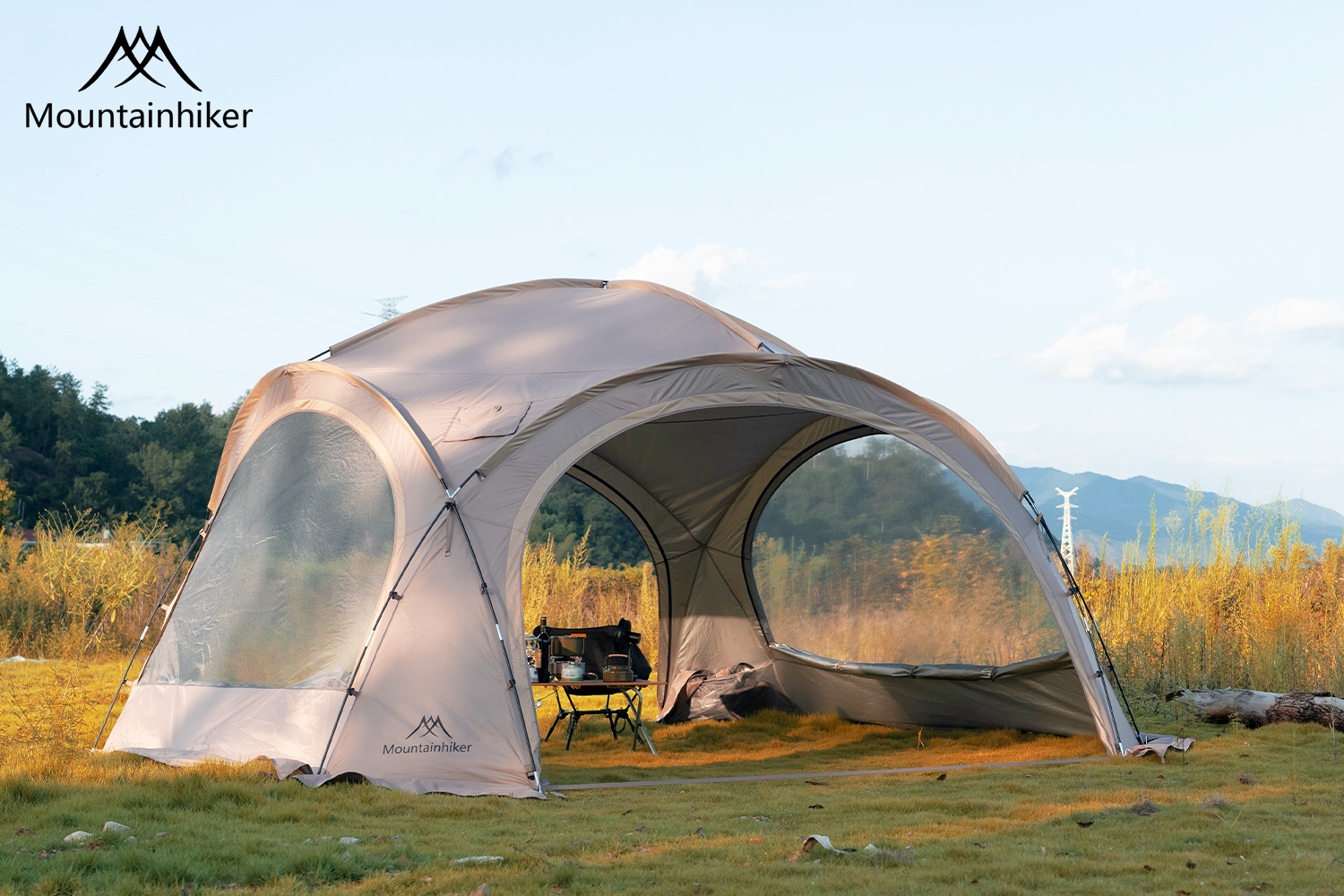 MOUNTAINHIKER Dome Canopy - Zipper Version | Walls Included | Silver ...