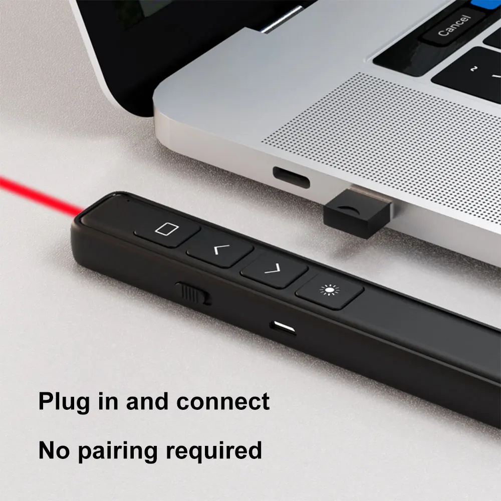 2.4GHz USB Charging Wireless PPT PowerPoint Presenter Page Up and Down ...