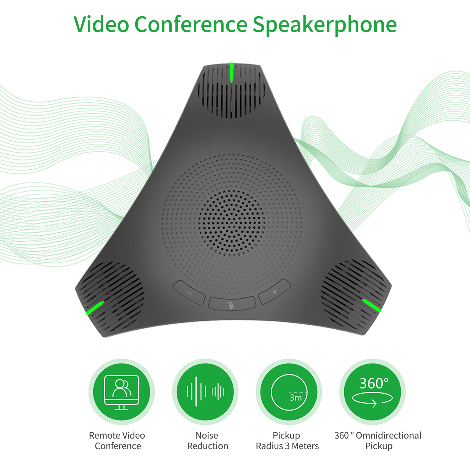 Aibecy USB Speakerphone Conference Microphone Omnidirectional Computer ...